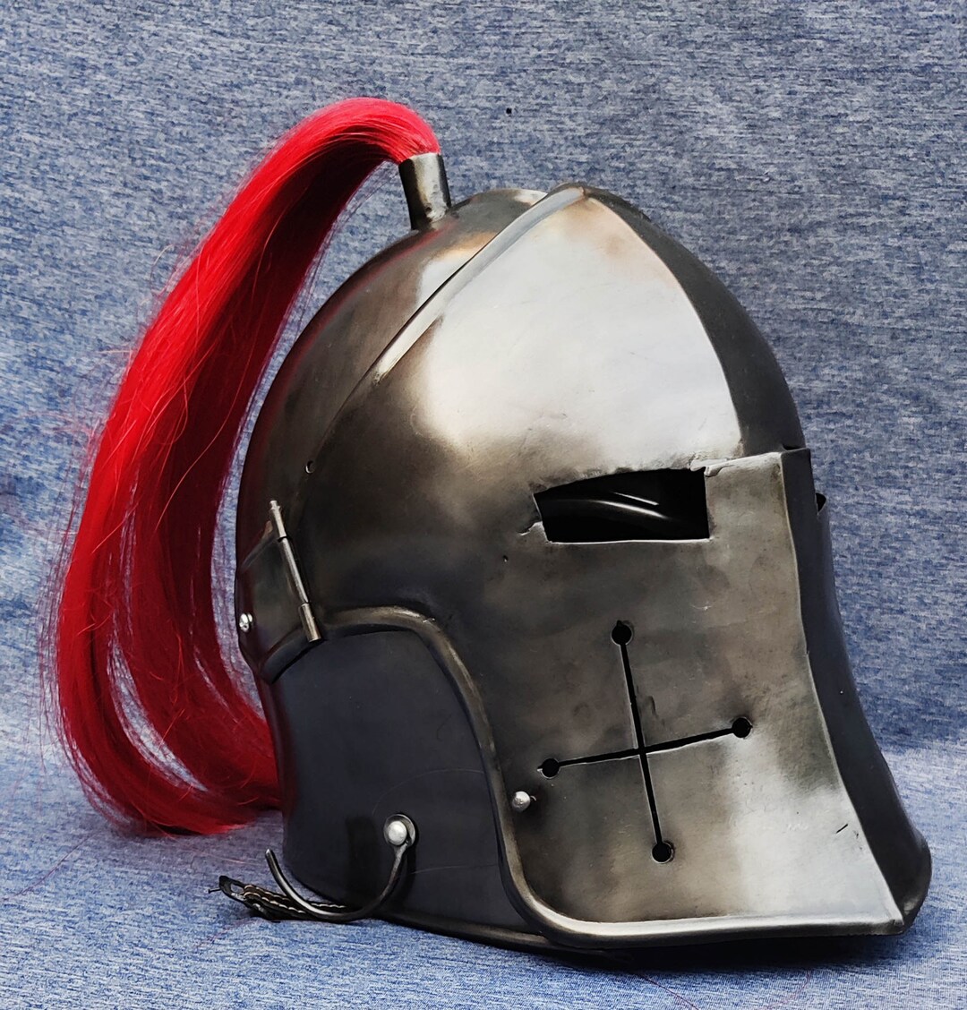 Halloween GREAT BARBUTA Knight Helmet Visor Functional - Etsy