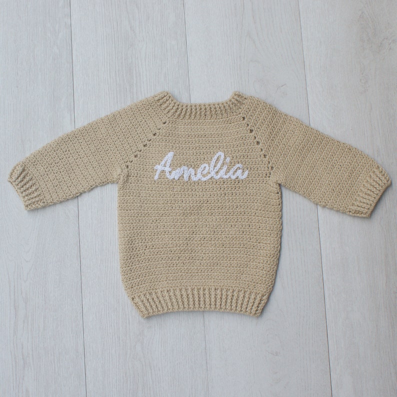 NAME SWEATER All HANDMADE Crochet Baby and Toddler Sweater - Etsy