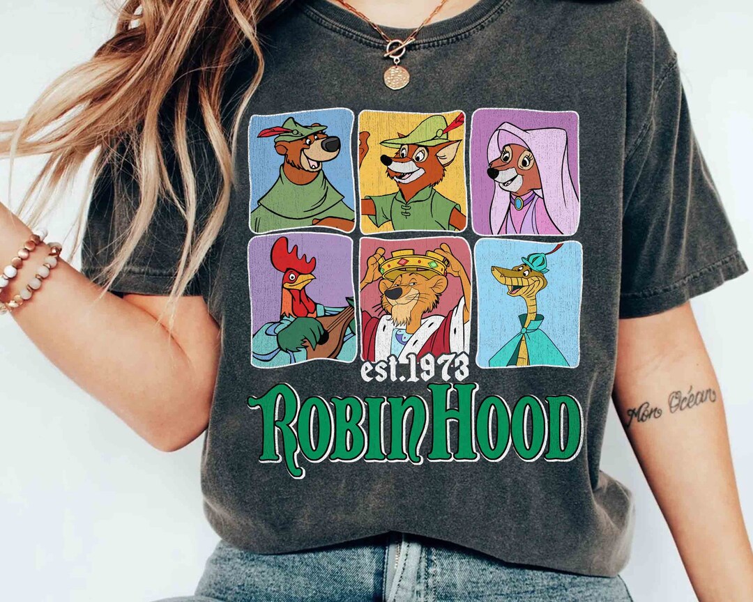 Disney Robin Hood Characters Group Shot Est. 1973 Shirt - Etsy