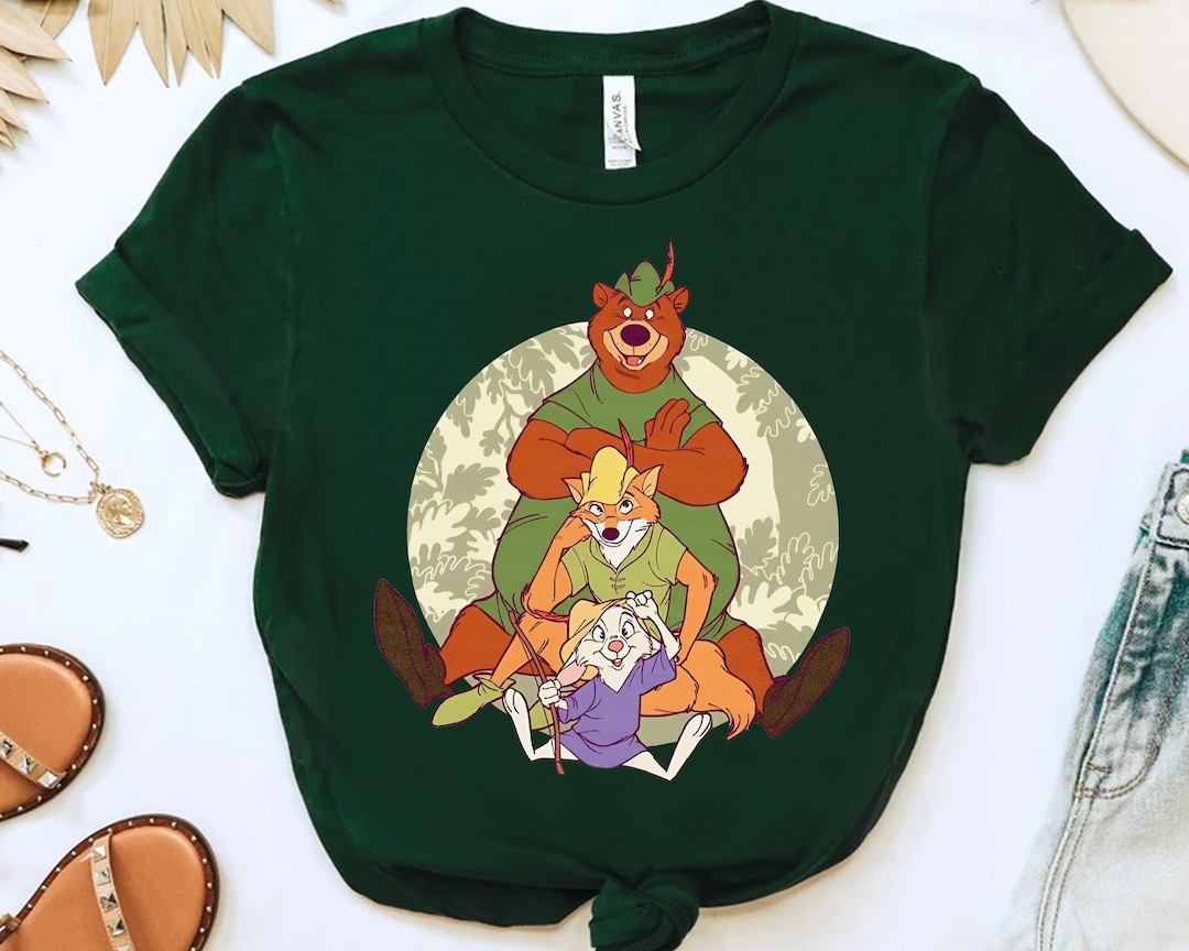 Funny Disney Robin Hood Little John Skippy Group Shot Floral - Etsy