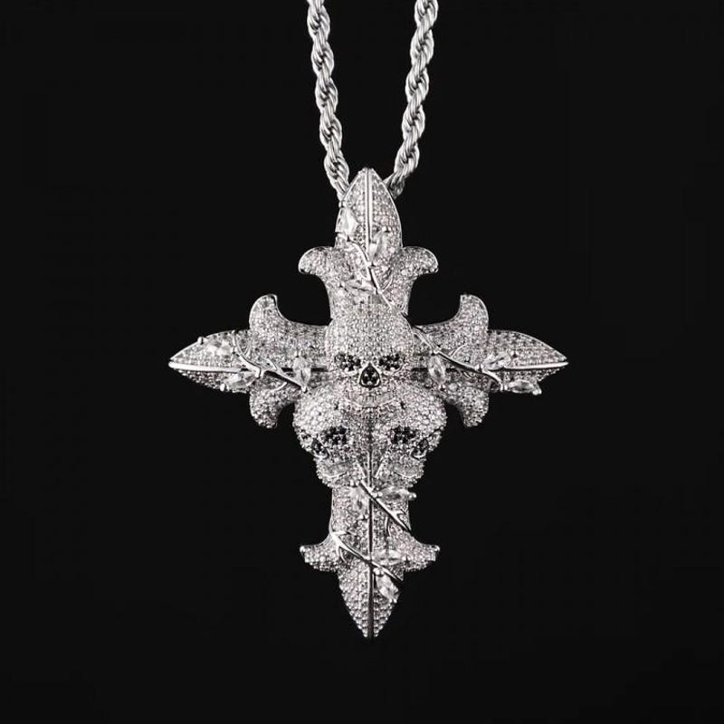 Iced Out Cross Chain - Etsy