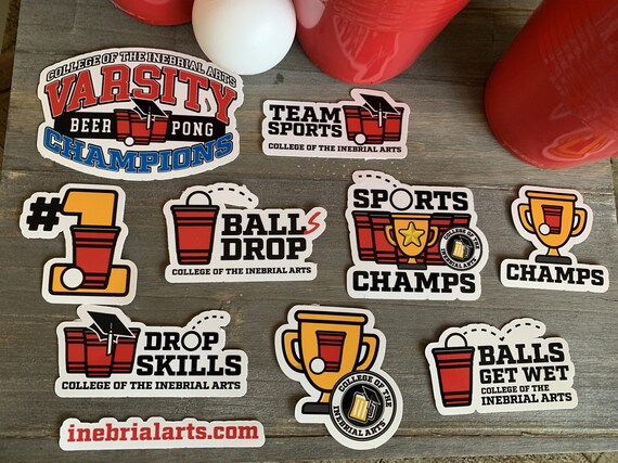 Beer Pong Champion Sticker Set - Etsy