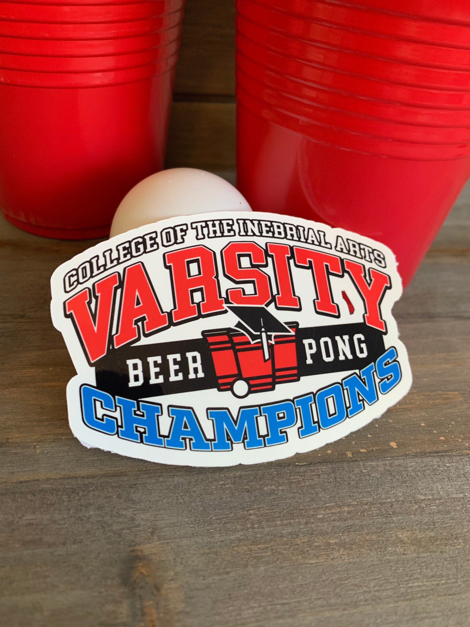 Beer Pong Champion Sticker Set - Etsy