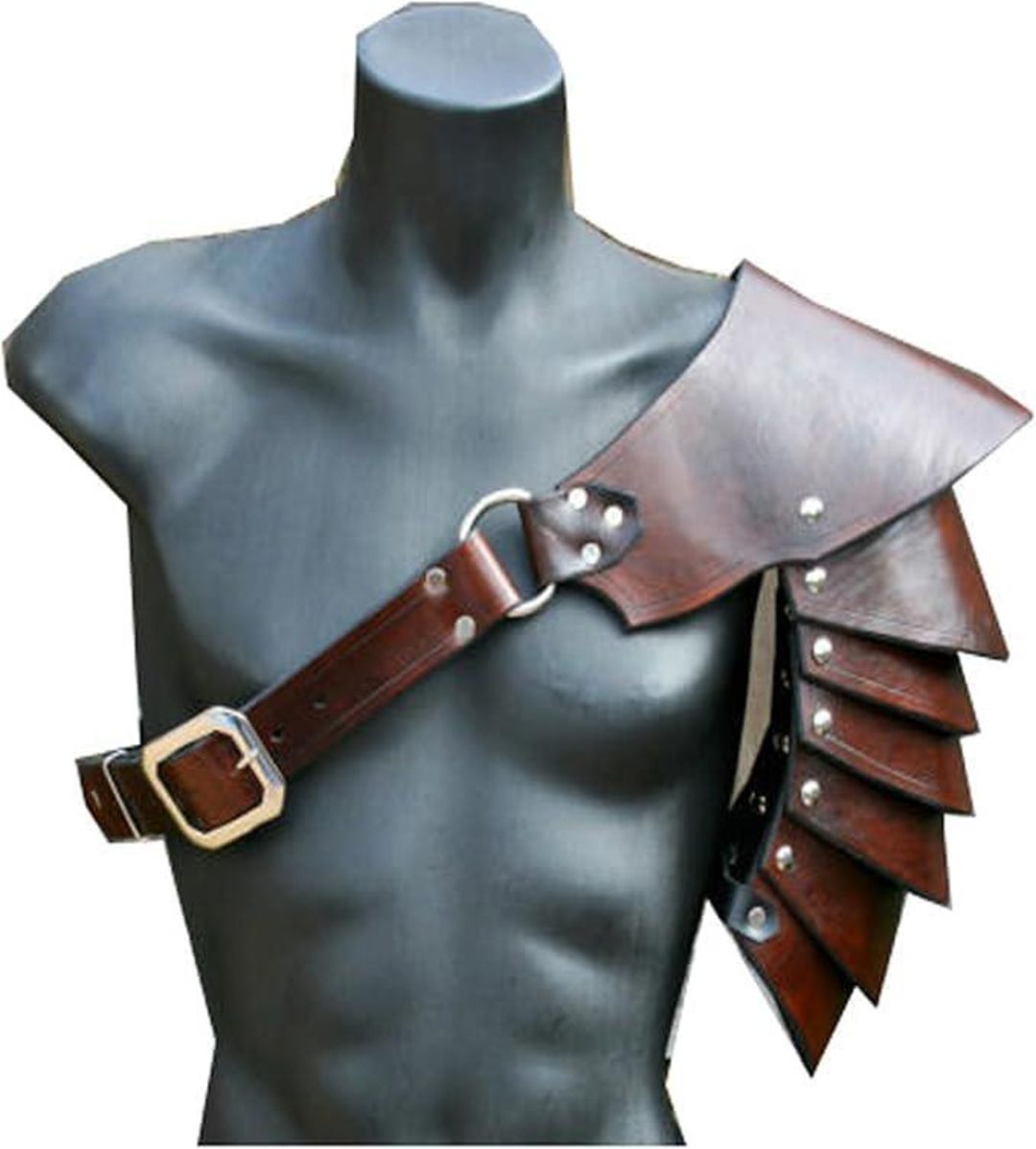 Medieval Spaulder Armor SCA Articulated Pauldron, Genuine Leather - Etsy