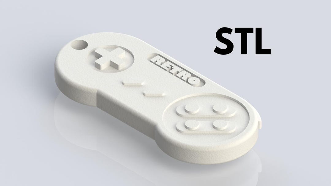 Mini Retro Game Controller Keychain STL - Etsy