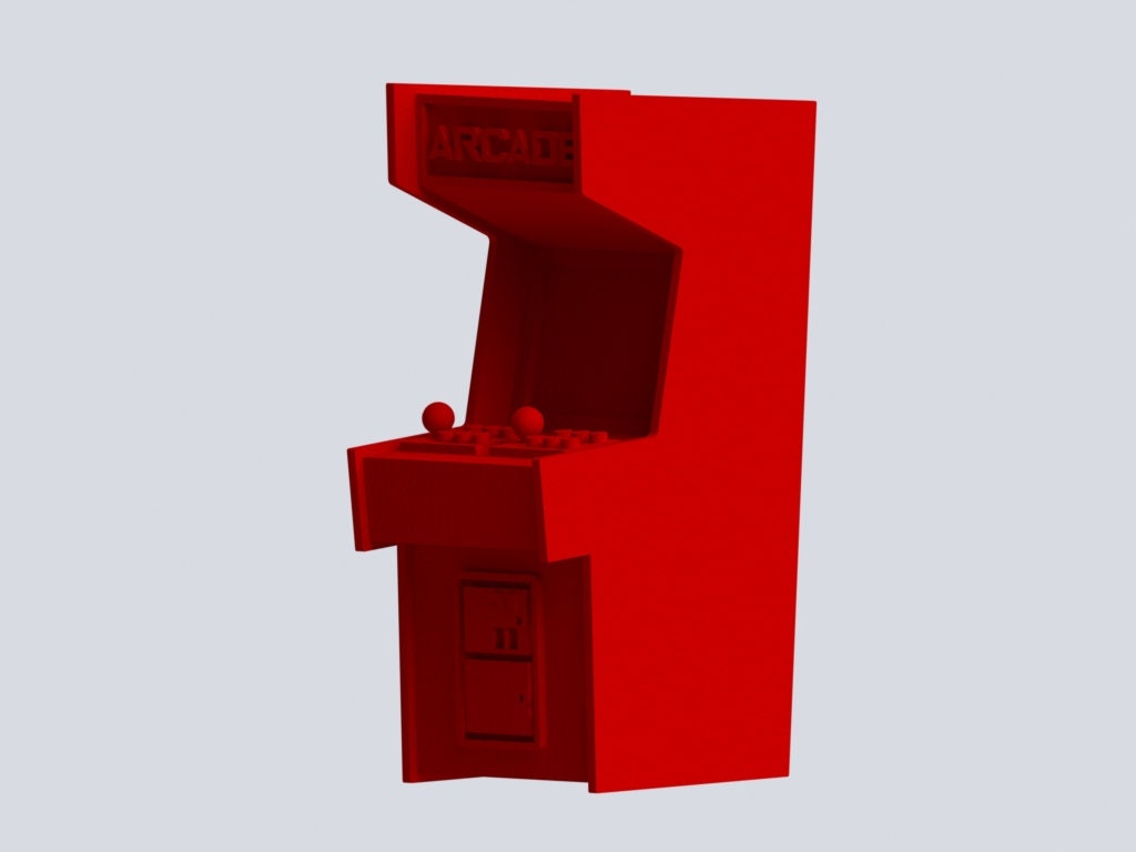 3D Printed Arcade Cabinet Keychain STL - Etsy