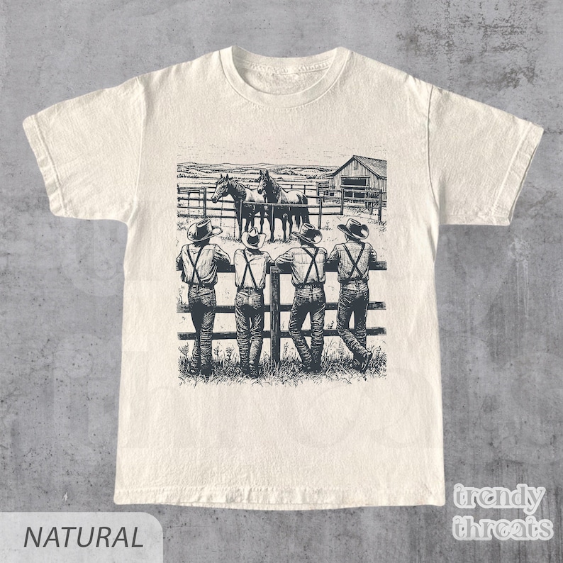 Western Cowboy Vintage T-shirt, Retro Cowboys Graphic Shirt, Vintage ...