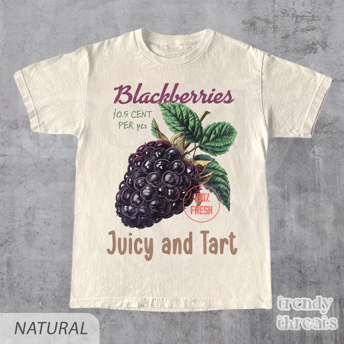 Blackberries Retro Commercial Graphic Shirt, Vintage Backberry Tshirt ...