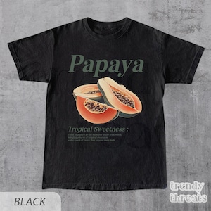 Papaya T-shirt, Vintage Graphic Fruit Shirt, Aesthetic Fruit Shirt Boho ...