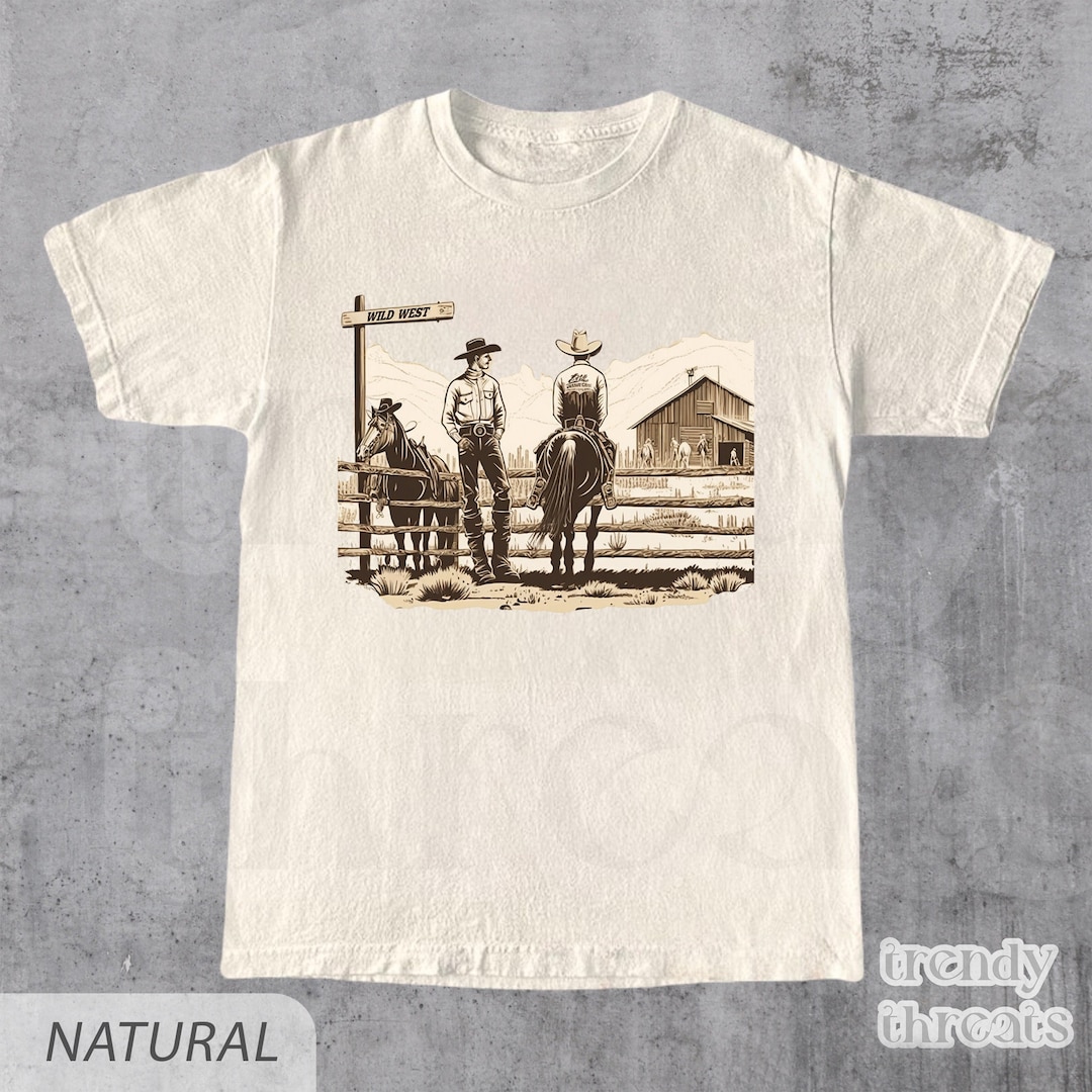 Western Cowboy Vintage T-shirt, Retro Cowboys Graphic Shirt, Vintage ...