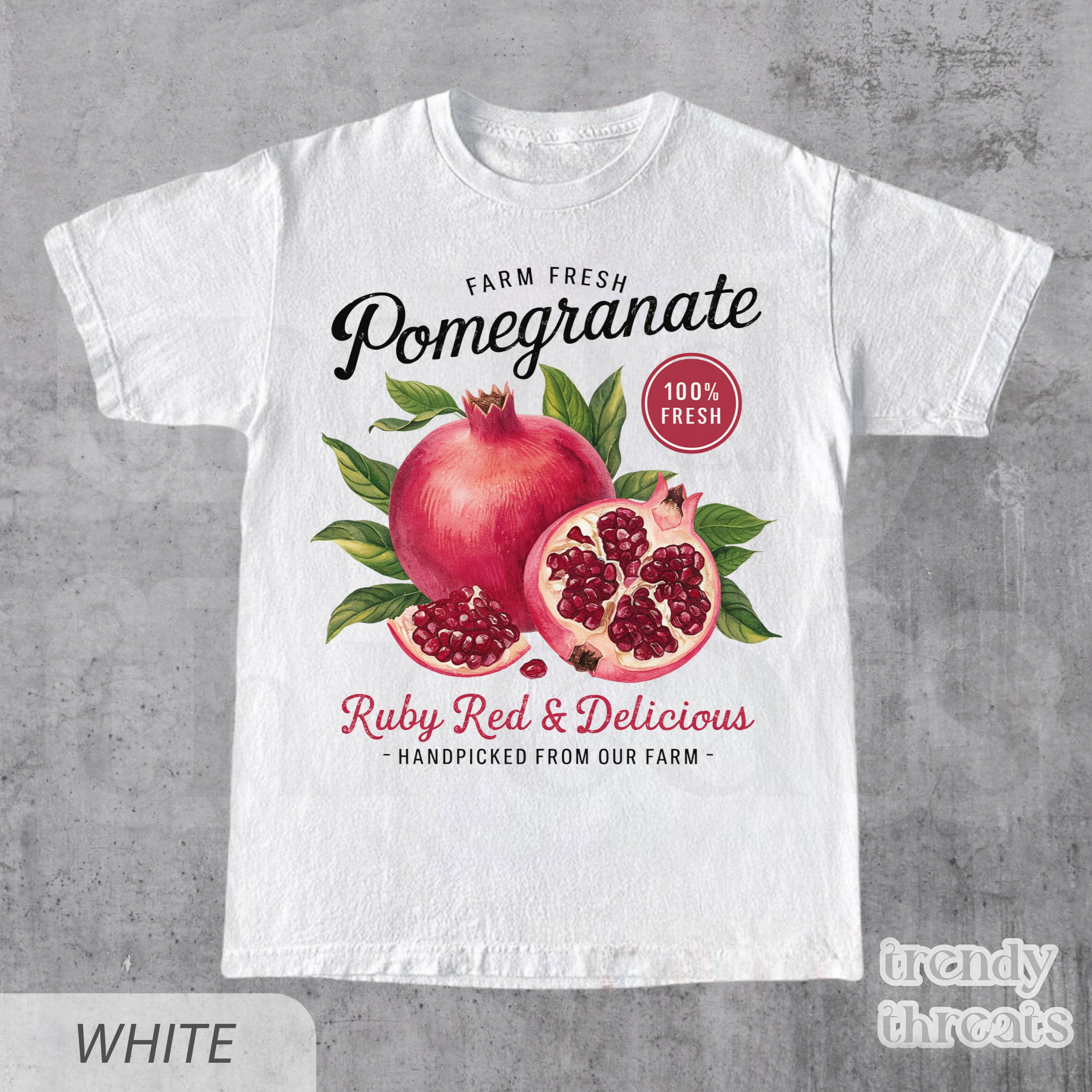 Retro Pomegranate Commercial Graphic Shirt, Vintage Pomegranate T-shirt ...