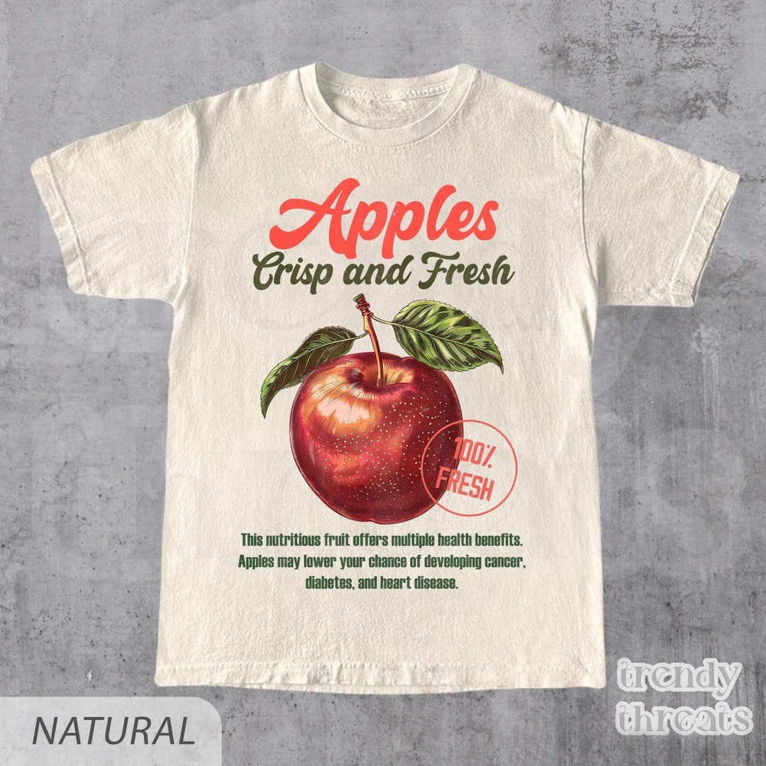 Retro Apples Commercial Graphic Shirt, Vintage Apple T-shirt, Unisex ...