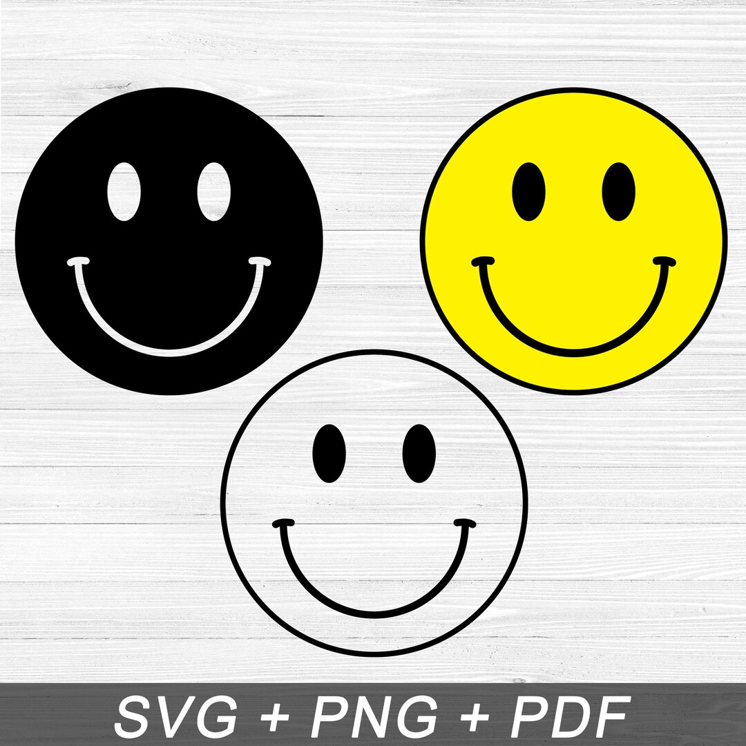 Smiley Bundle SVG PNG PDF Smiley Svg Happy Face Svg Good - Etsy Ireland