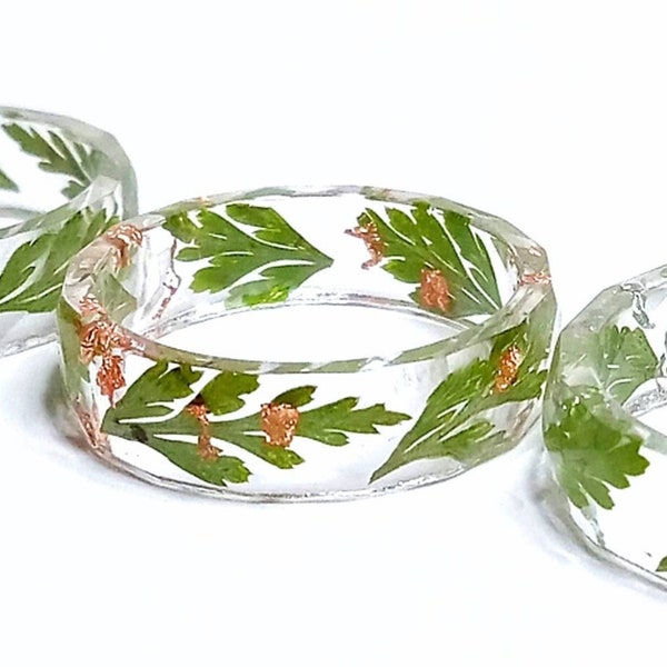 Fern Resin Ring - Etsy