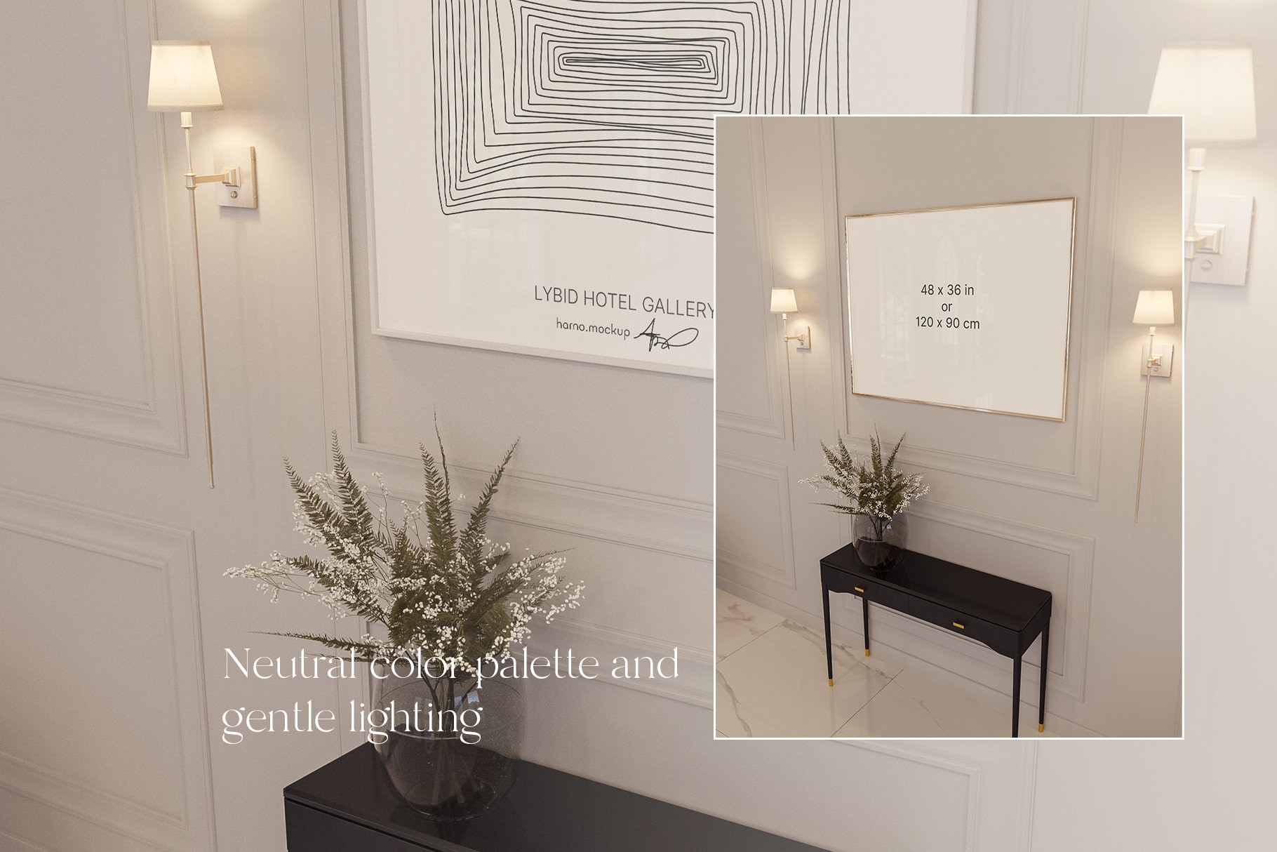 Hotel Frame Mockup Set, Premium Poster Display, Metal Frame, Wall Art ...