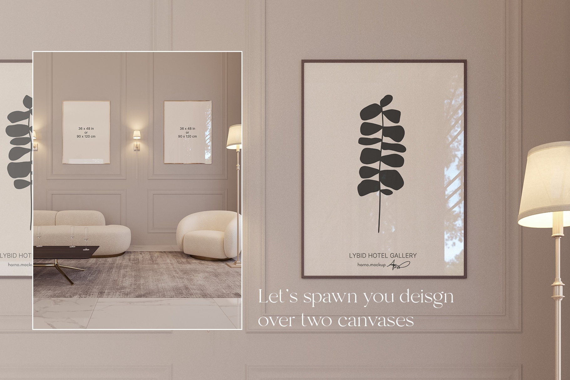 Hotel Frame Mockup Set, Premium Poster Display, Metal Frame, Wall Art ...
