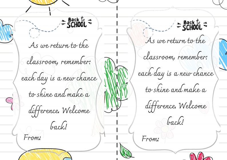 Printable Back to School Teacher Appreciation Gift Idea for Student ...