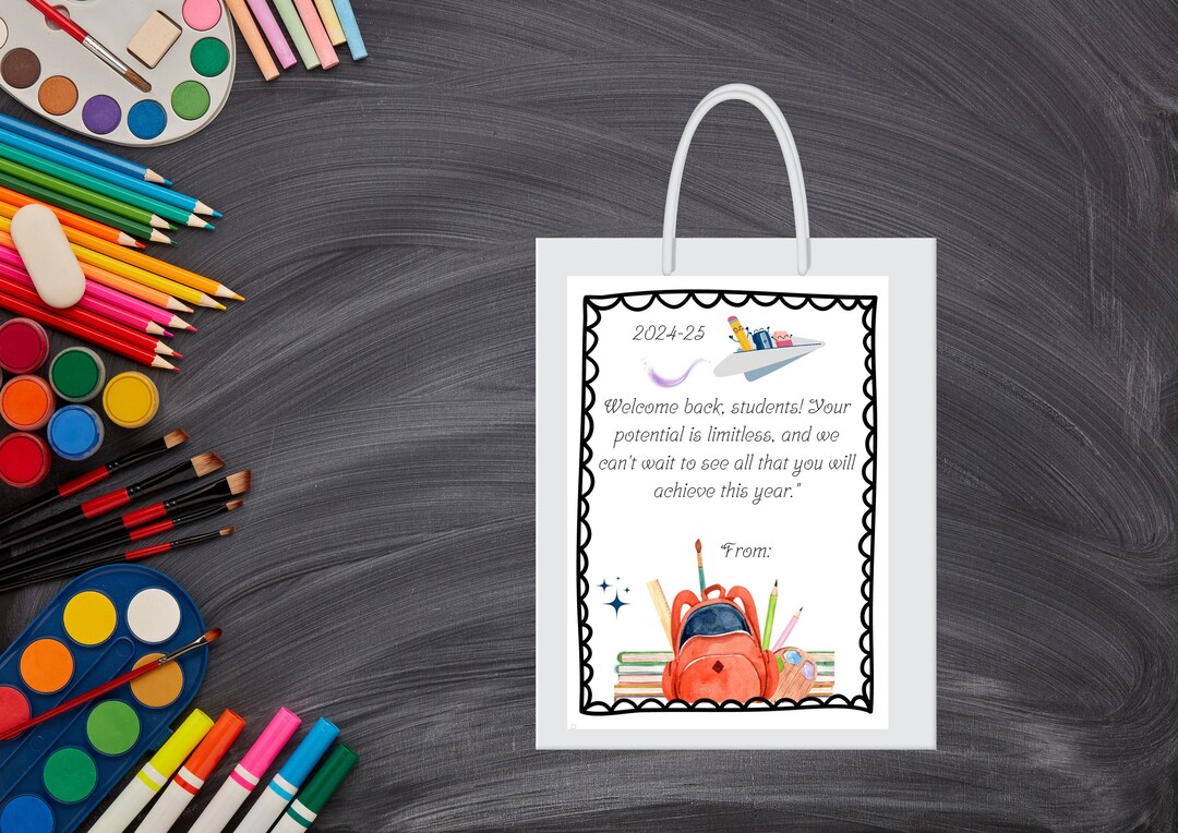 Back to School Gift Printable Editable Teacher Appreciation Gift Idea ...