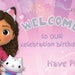 Gabby's Dollhouse Birthday Welcome Sign: Party Decoration (printable ...
