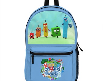 Number Blocks Custom Name Backpack, Numberblocks Personalized School ...