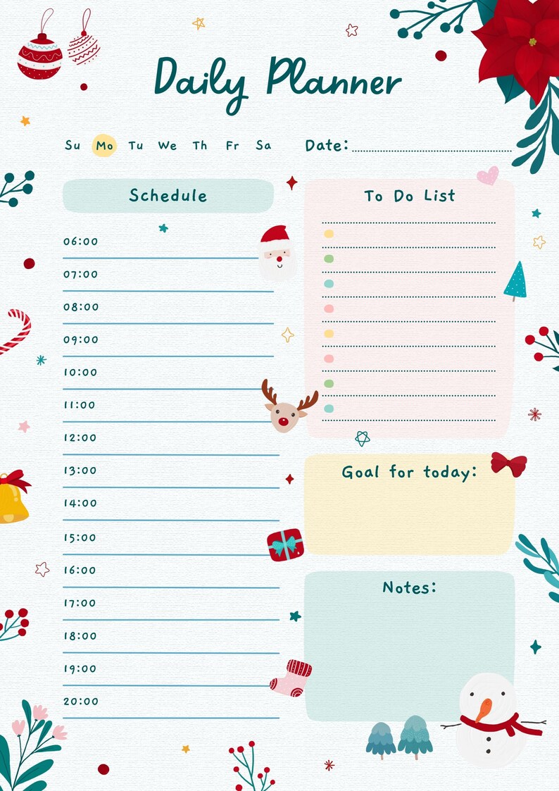 Christmas Planner Printable, Holiday Planner, Gift Budget Planner ...