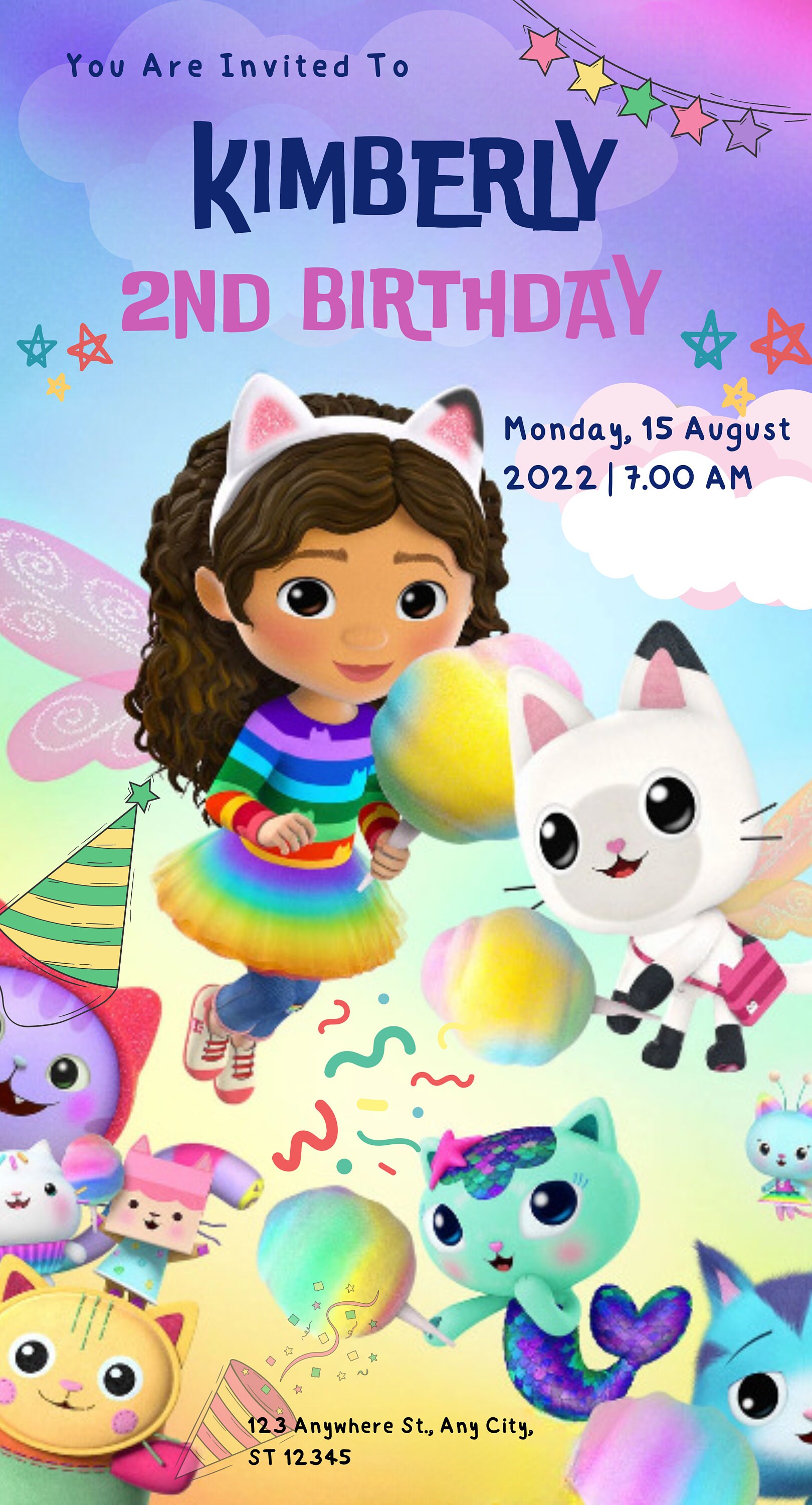 Gabby's Dollhouse Invitation Video, Gabby Dollhouse Animated Invitation ...