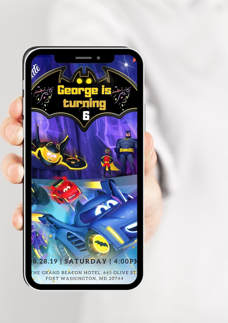 Batwheels Birthday Invitation, Editable Superhero Party (digital) - Etsy