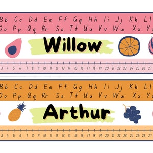 Editable Digital Student Desk Plates, Student Name Cards, Student Desk ...