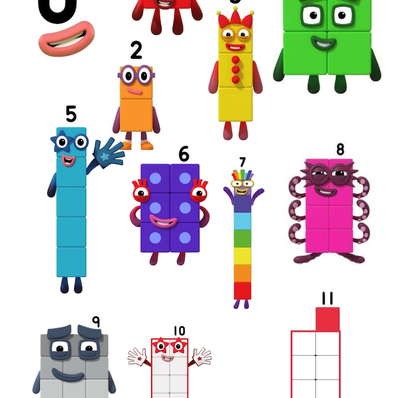 Numberblocks Coloring 11 20 - Etsy New Zealand