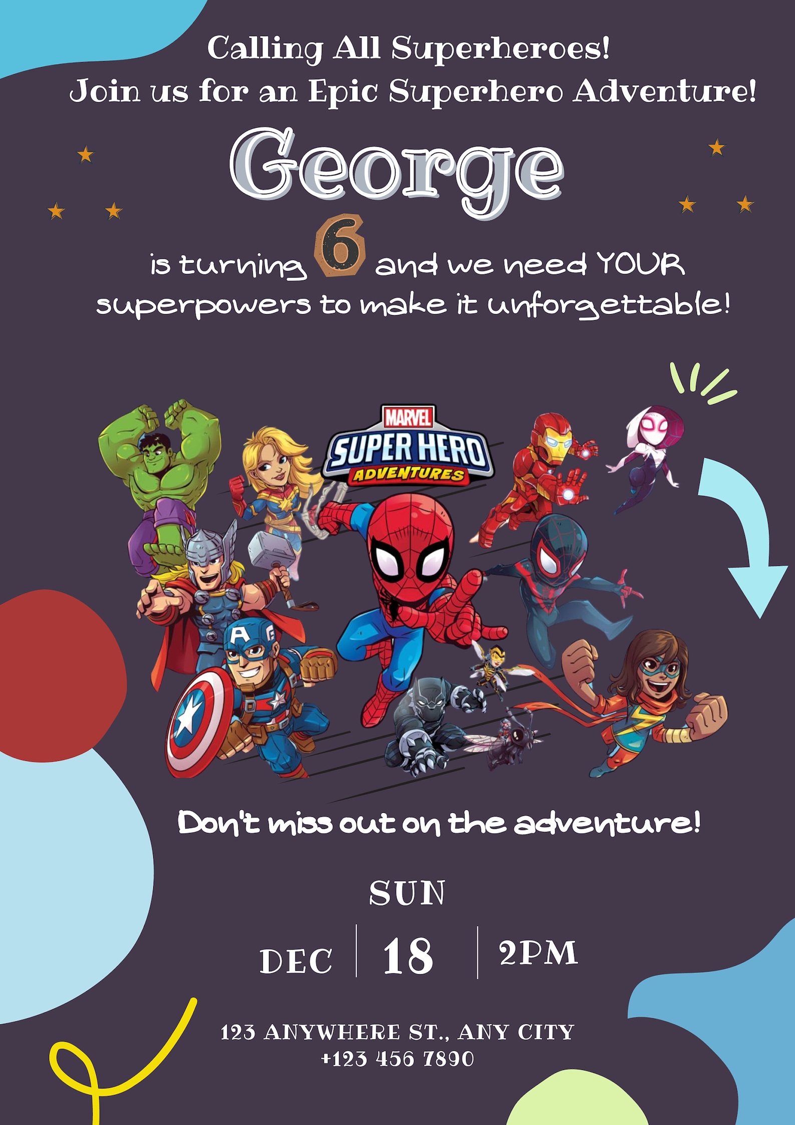 Superhero Invitation, Superhero Birthday Invitation, Superhero Party ...