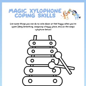 Bluey Coping Skills SEL Emotional Regulation Therapy Worksheet - Etsy ...