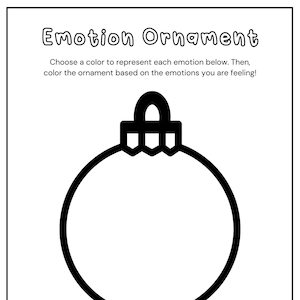 Christmas SEL Worksheet Emotion Ornament - Etsy