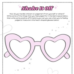 Shake It off Taylor Swift SEL Therapy Worksheet - Etsy
