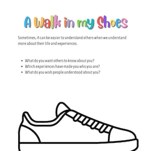 Walk in My Shoes Therapy Worksheet - Etsy