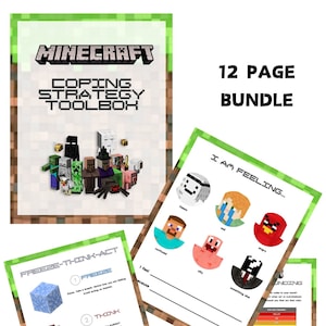 Minecraft SEL Therapy Coping Strategy Workbook - Etsy