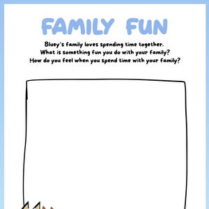 Bluey Kids SEL Family Therapy Worksheet Social Emotional Learning - Etsy