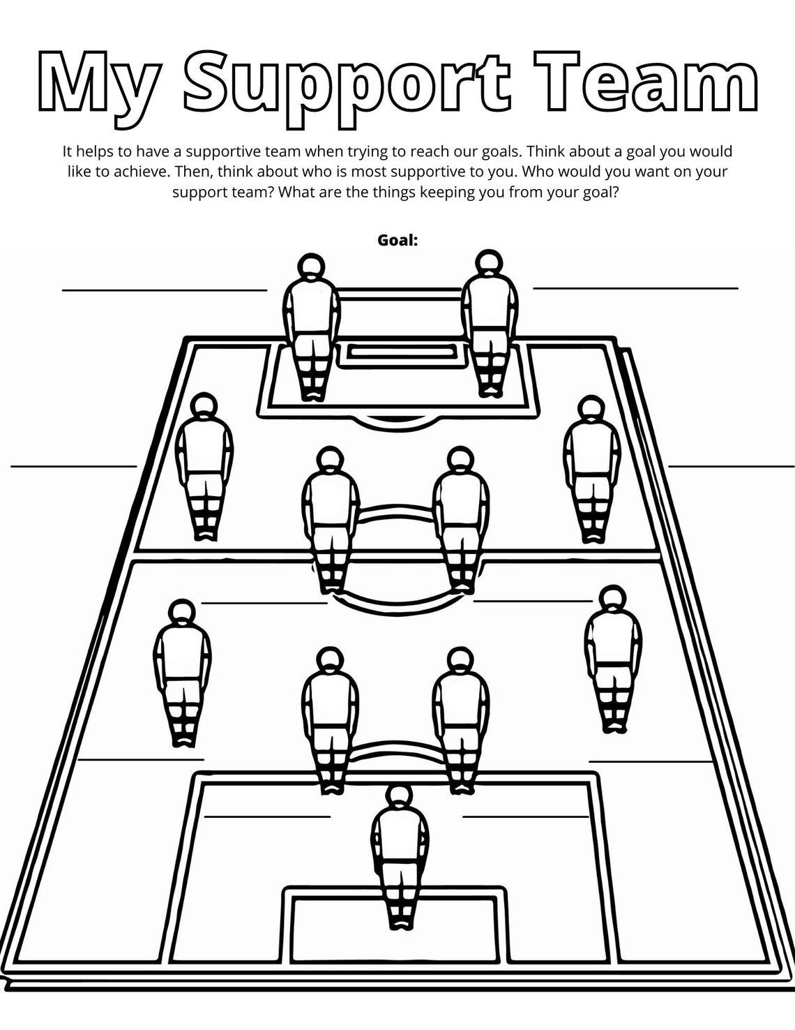Support Team Therapy Worksheet - Etsy