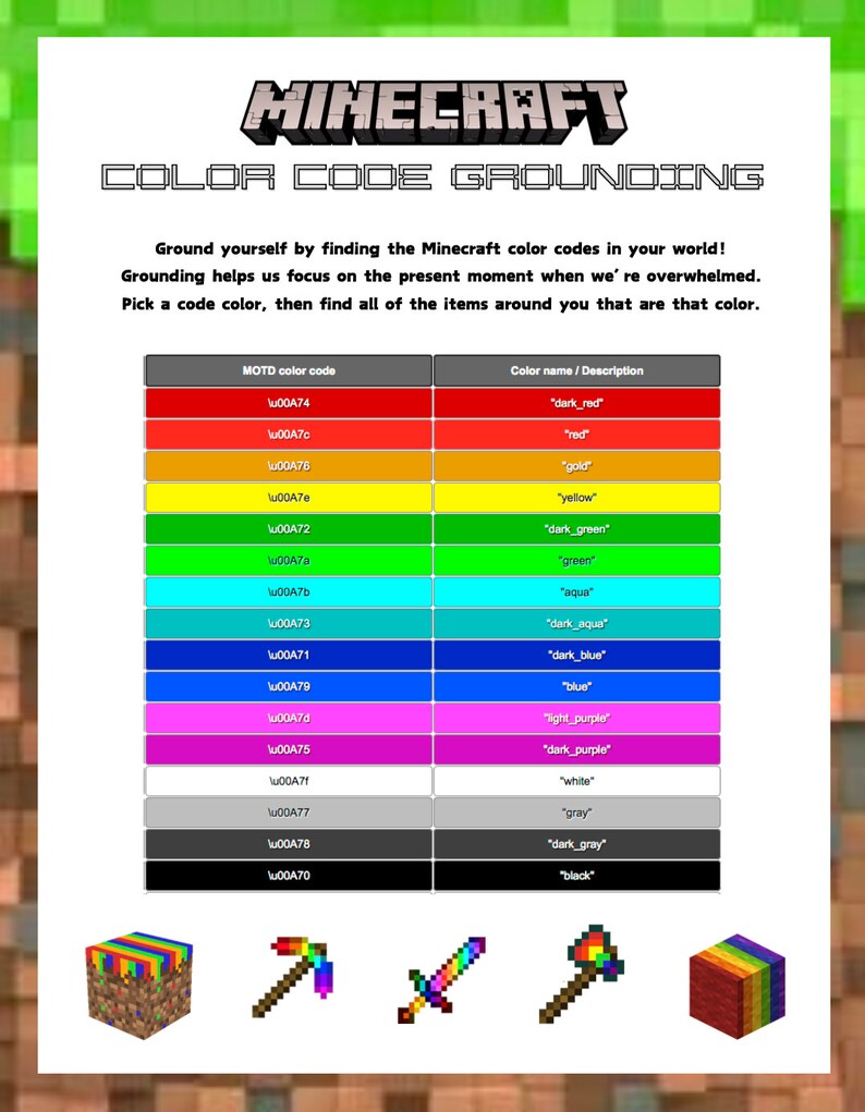 Minecraft SEL Therapy Coping Strategy Workbook - Etsy Australia