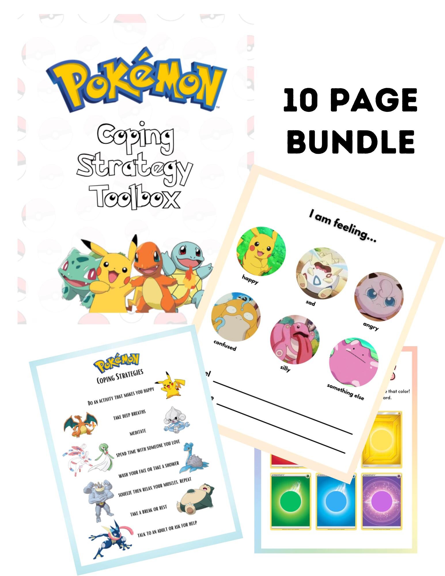 Pokémon SEL Therapy Coping Strategy Toolbox Workbook - Etsy