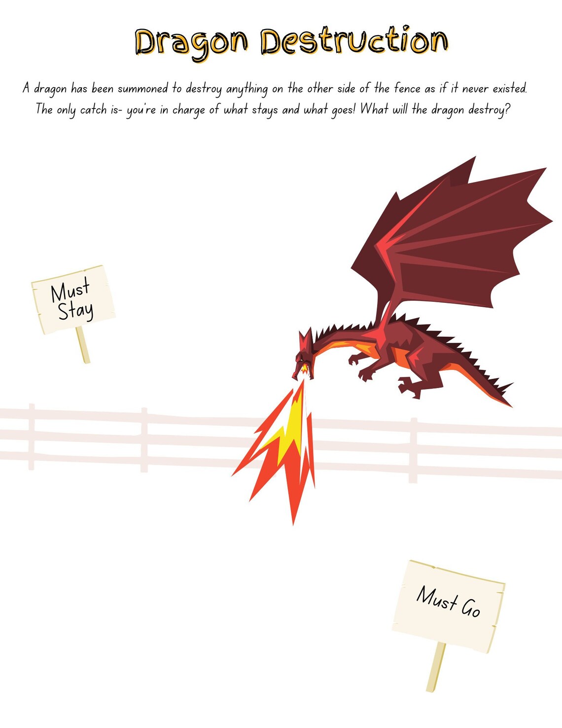 Dragon Destruction SEL Child Therapy/classroom Worksheet - Etsy