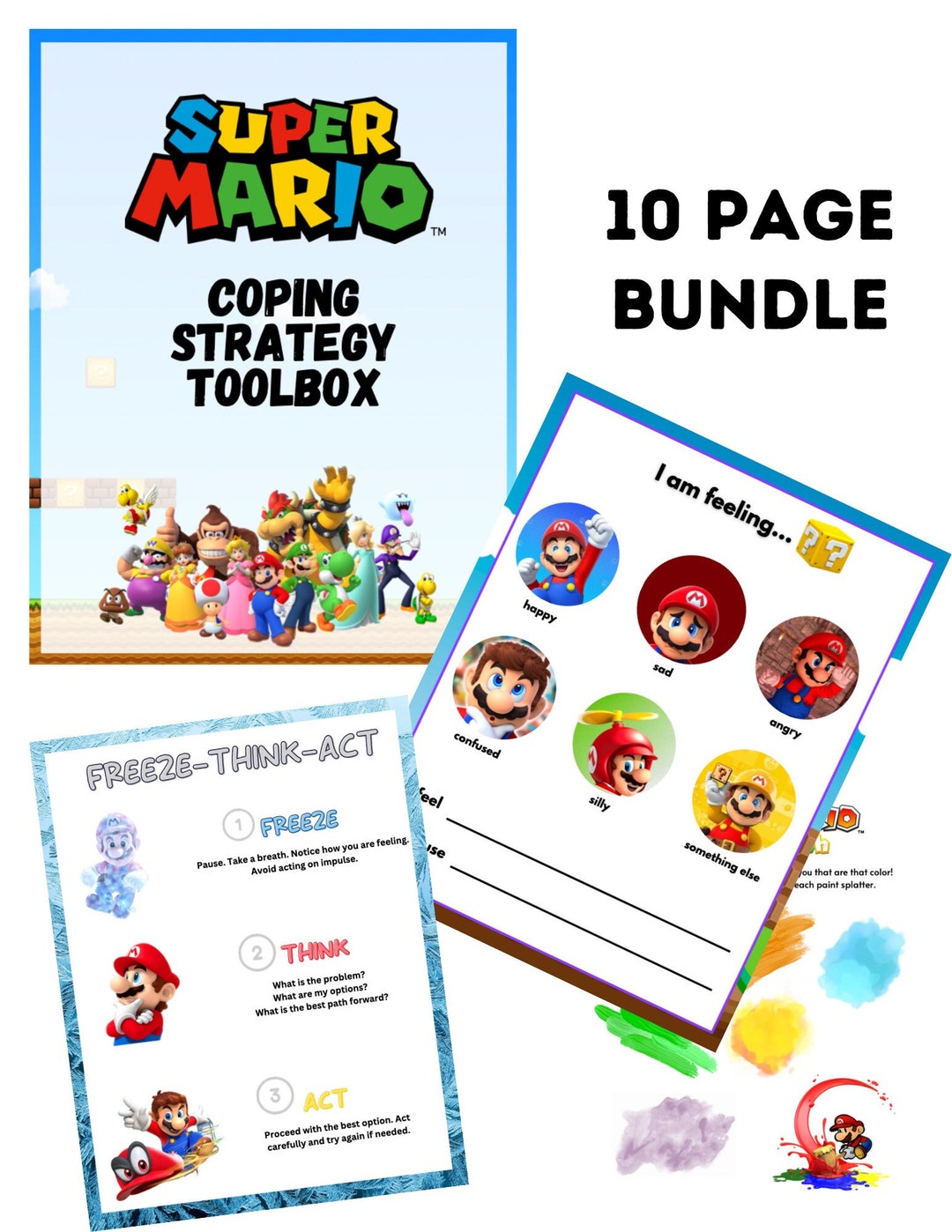Super Mario SEL Therapy Coping Strategy Toolbox - Etsy