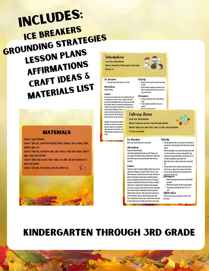 Fall SEL STEAM Lesson Plans 5 Days/lessons - Etsy