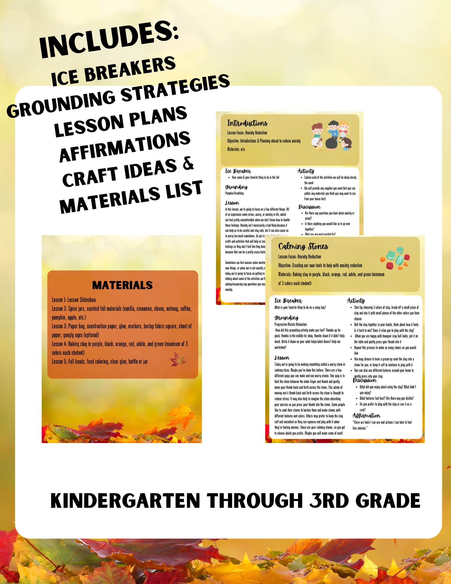 Fall SEL STEAM Lesson Plans (5 Days/lessons) - Etsy