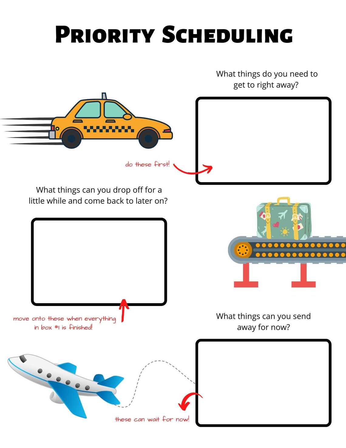 Child/teen Time Management Priority Scheduling - Etsy