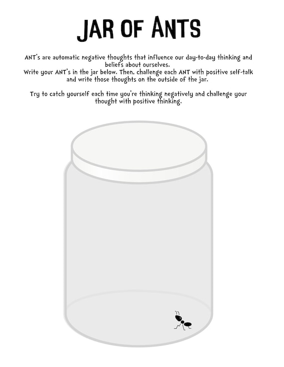 Kids CBT Therapy Worksheet - Etsy