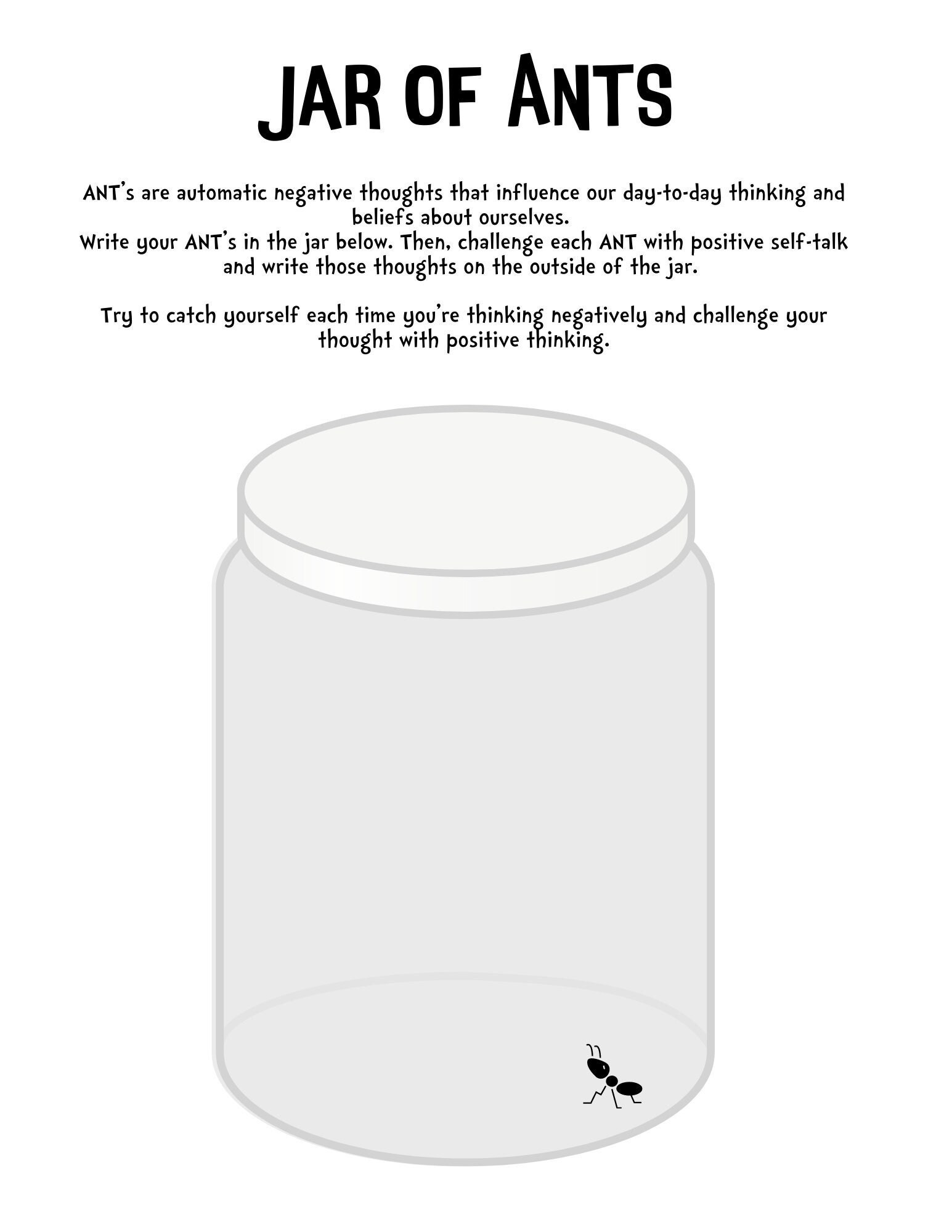 Kids CBT Therapy Worksheet - Etsy