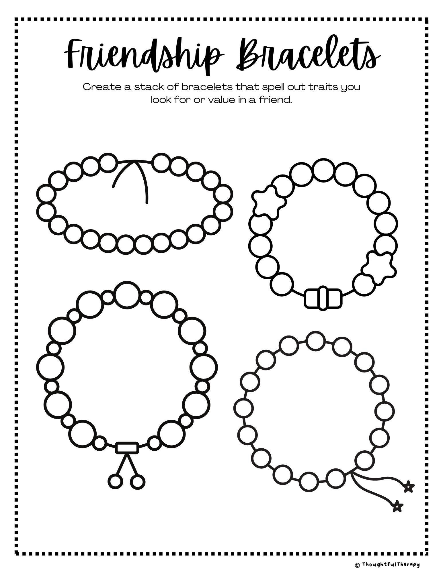 Friendship Bracelets SEL Worksheet - Etsy