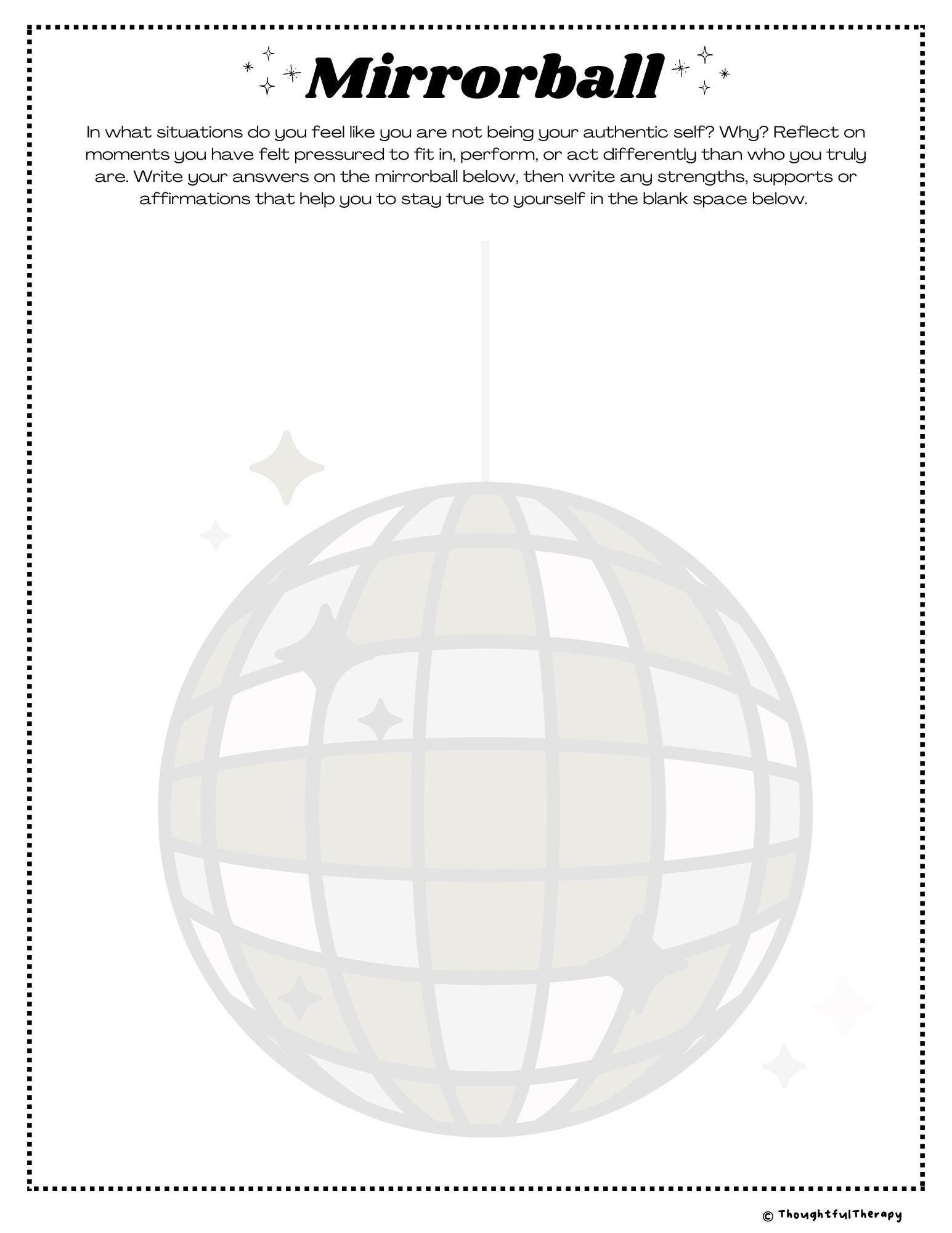 Mirrorball Taylor Swift SEL Worksheet - Etsy