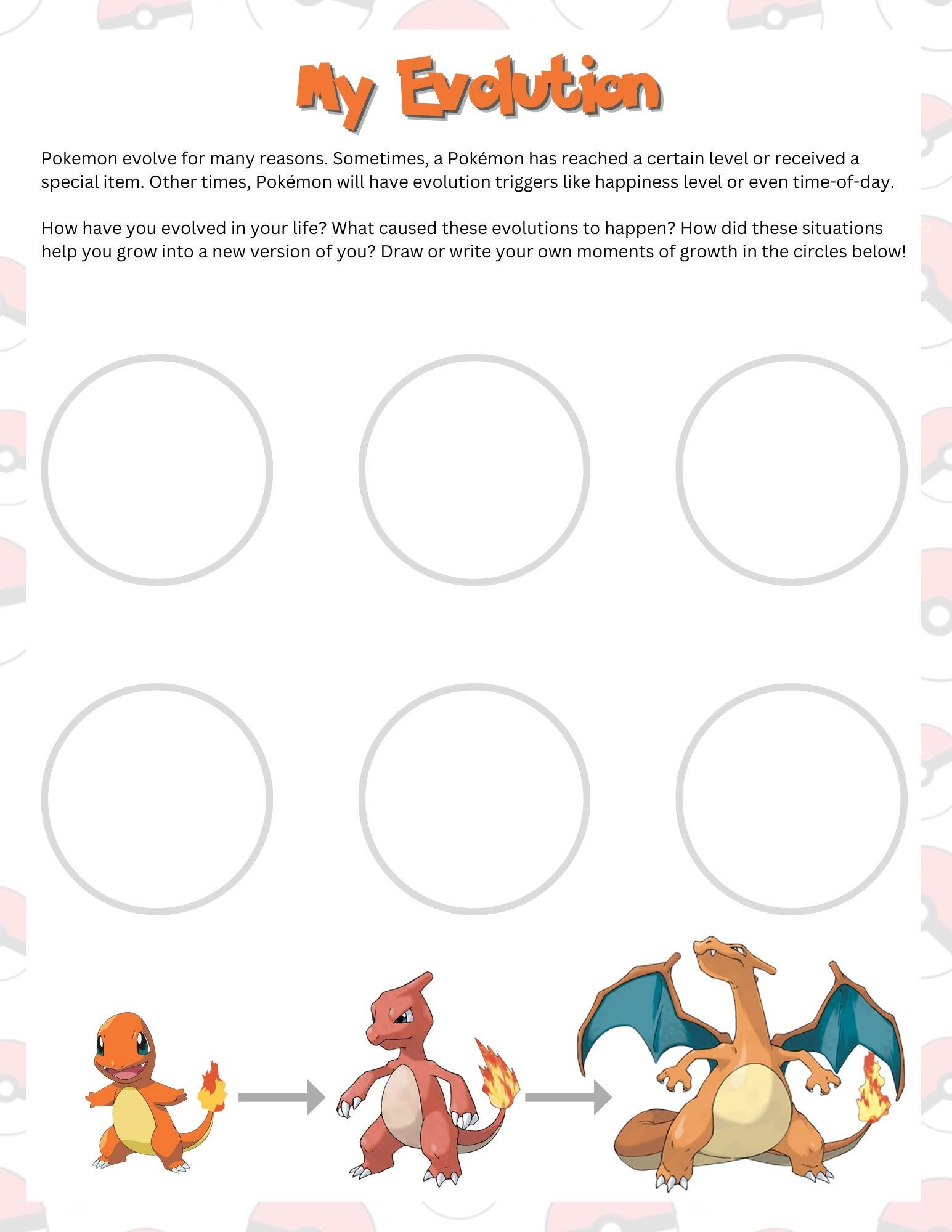 Personal Growth Pokémon Themed SEL Worksheet - Etsy