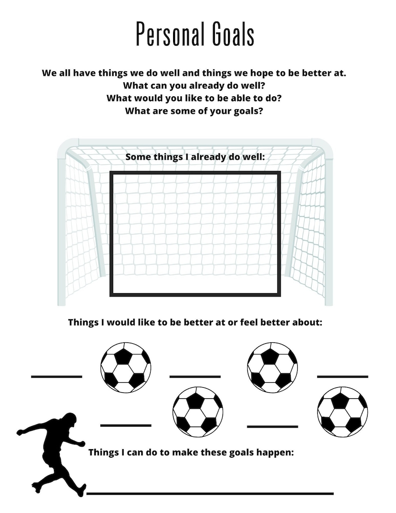 Personal Goals Therapy Worksheet - Etsy
